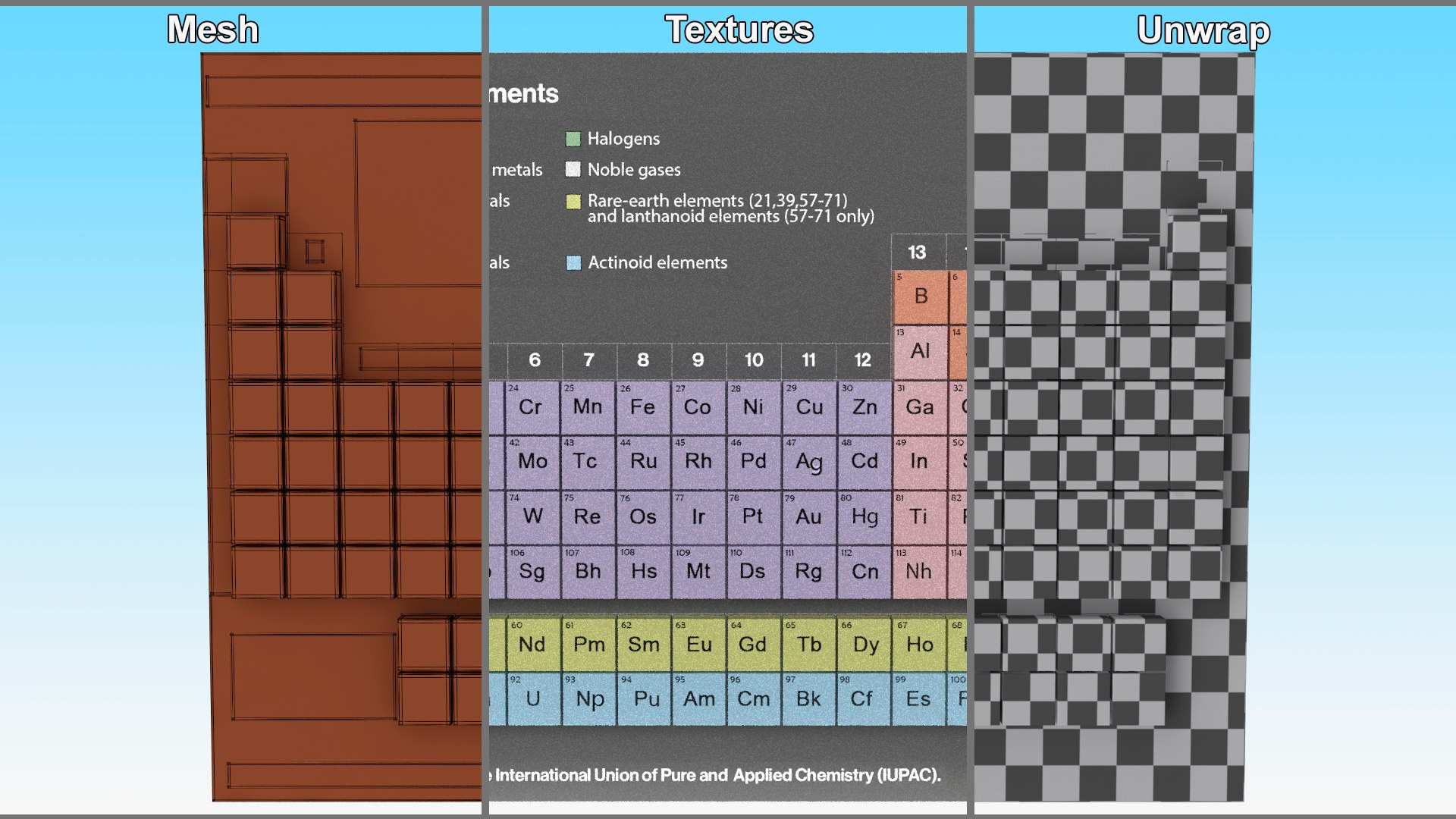 Periodic Table Of Elements 3D Model - TurboSquid 2295122