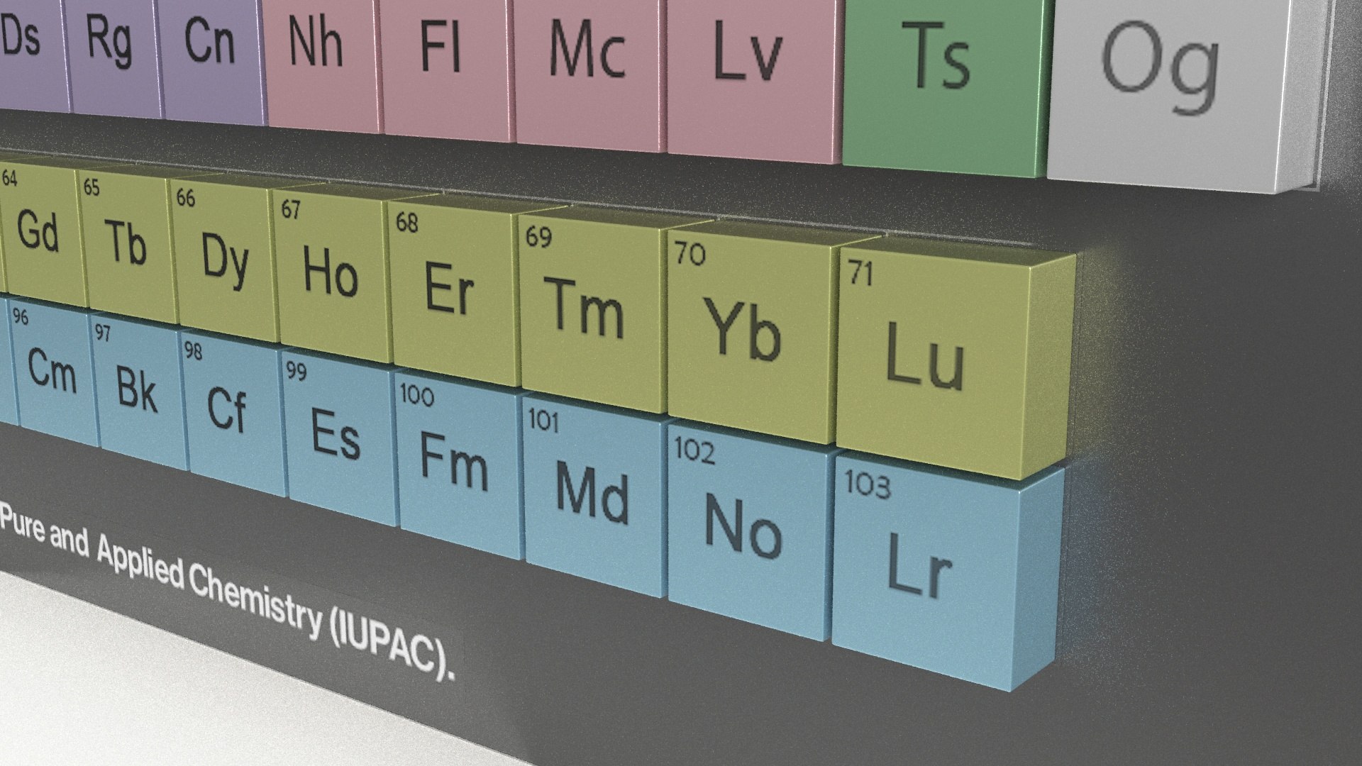 Periodic Table Of Elements 3D Model - TurboSquid 2295122