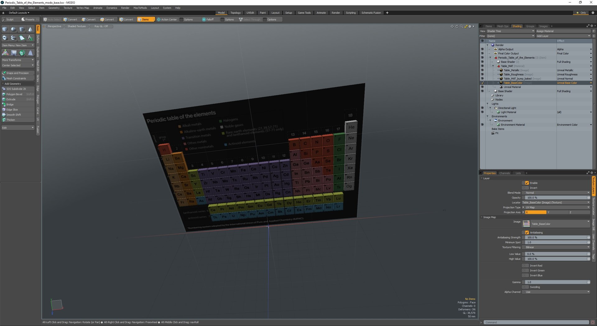 Periodic Table Of Elements 3D Model - TurboSquid 2295122
