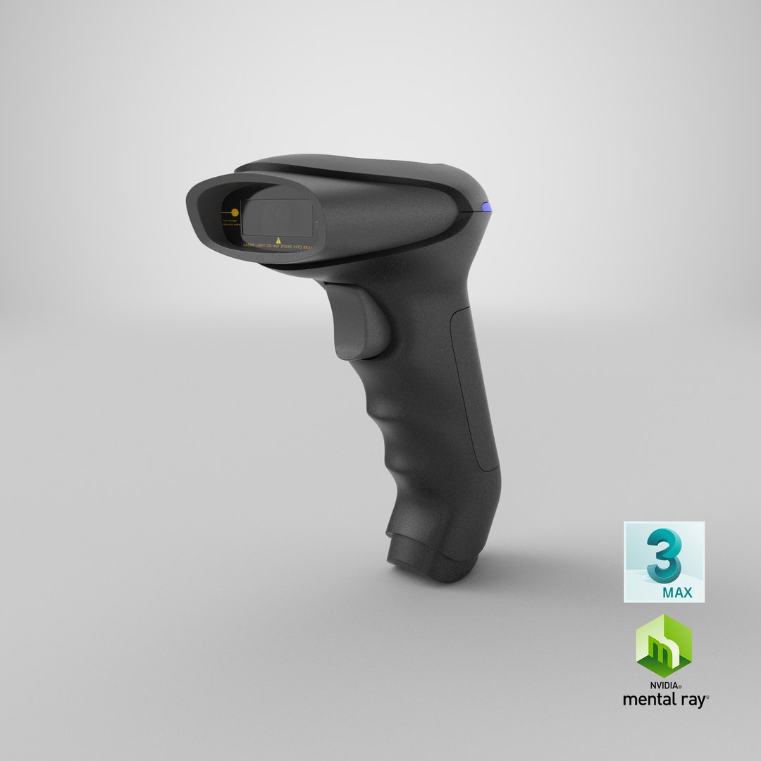 3D Barcode Scanner Black - TurboSquid 1929502