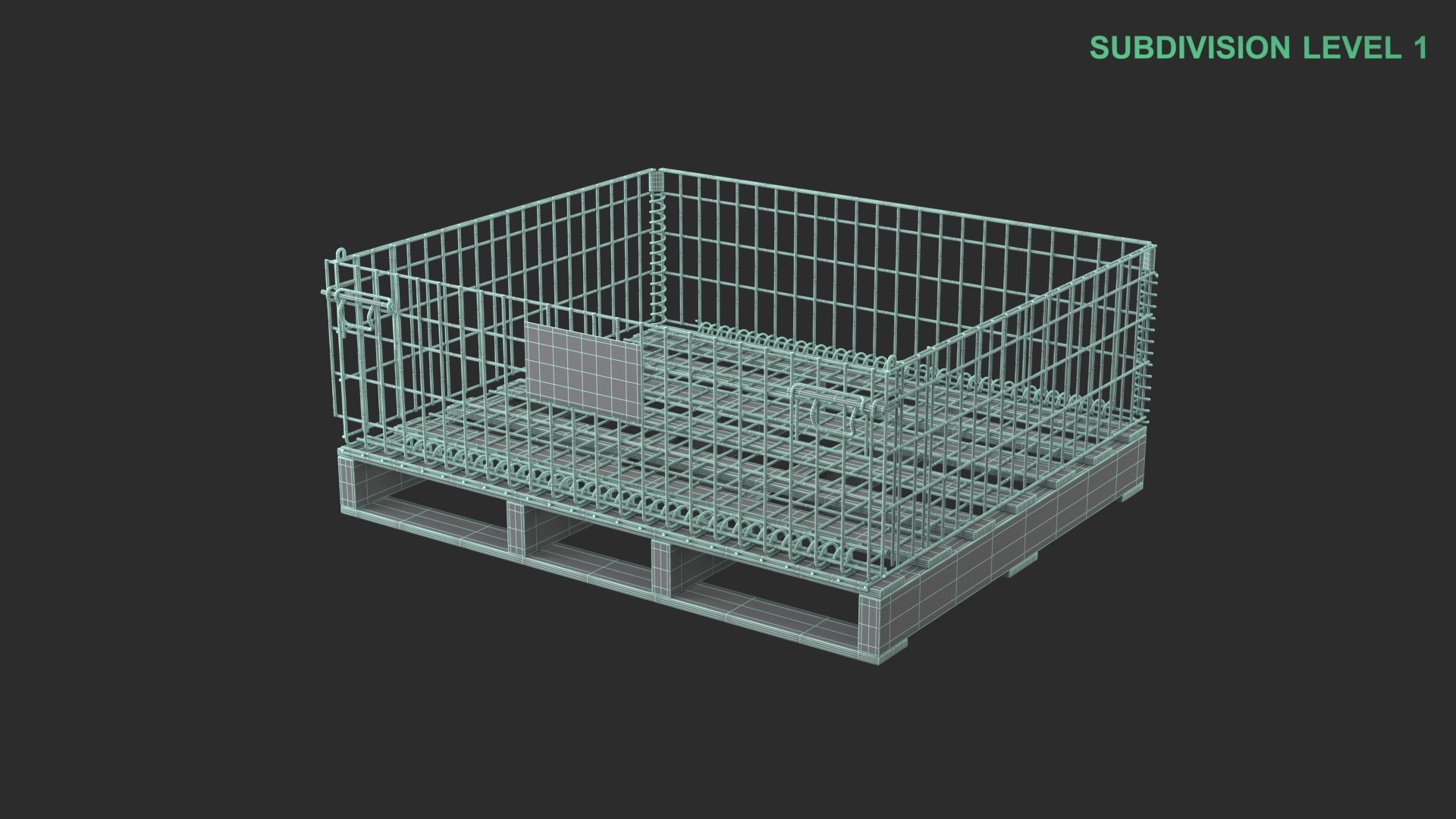 Collapsible Mesh Metal Pallet Cage 3D Model - TurboSquid 2384905