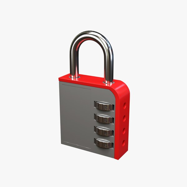 3D combination lock model - TurboSquid 1684355