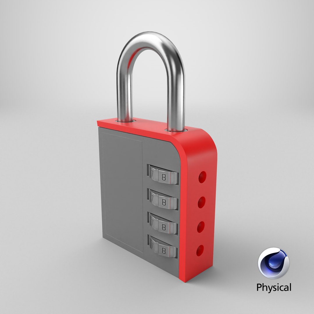 Combination Lock 3D Model - TurboSquid 1684333