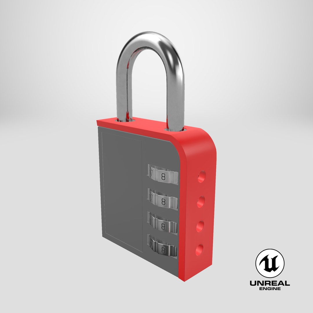 Combination Lock 3D Model - TurboSquid 1684333