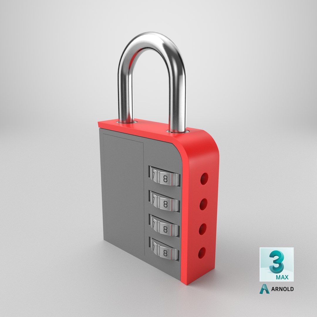Combination Lock 3D Model - TurboSquid 1684333