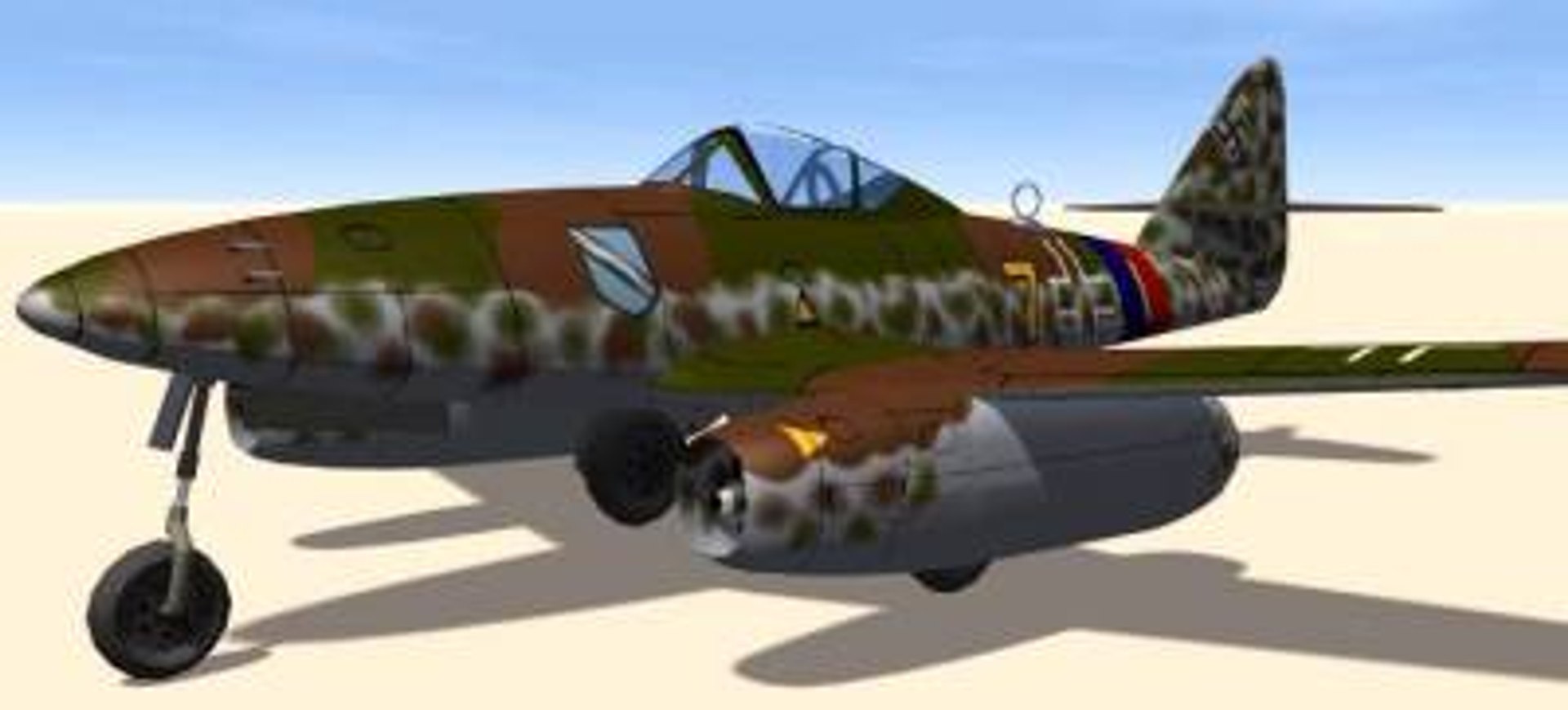Free 3ds Model Messerschmitt Me262a1 Jet Fighter