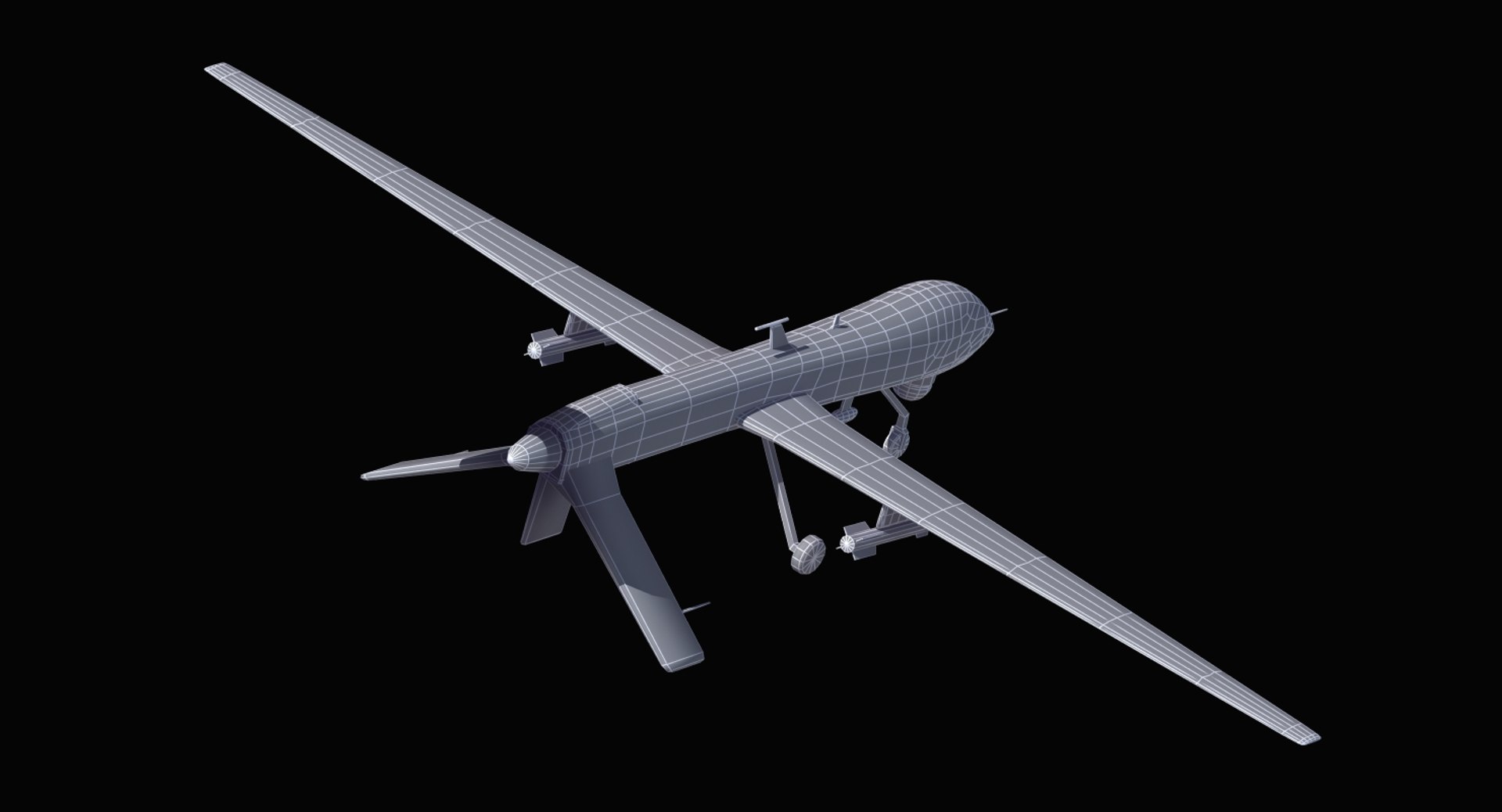 predator drone top view