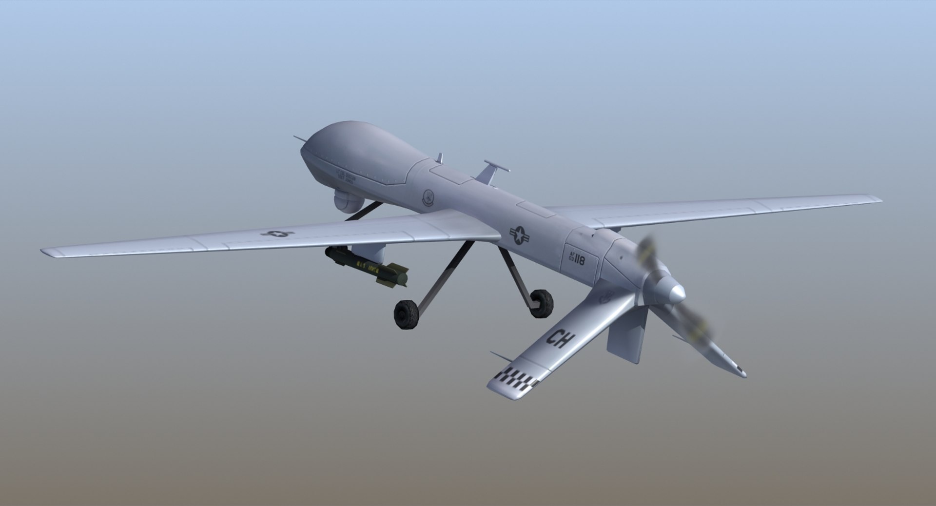 Mq-1 Predator Drone 3d Model