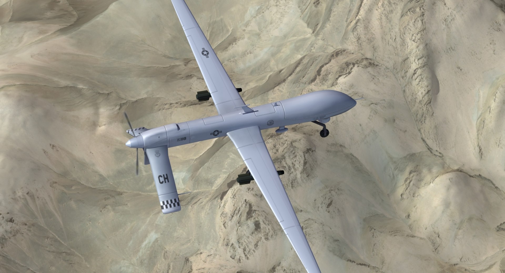 Mq-1 Predator Drone 3d Model