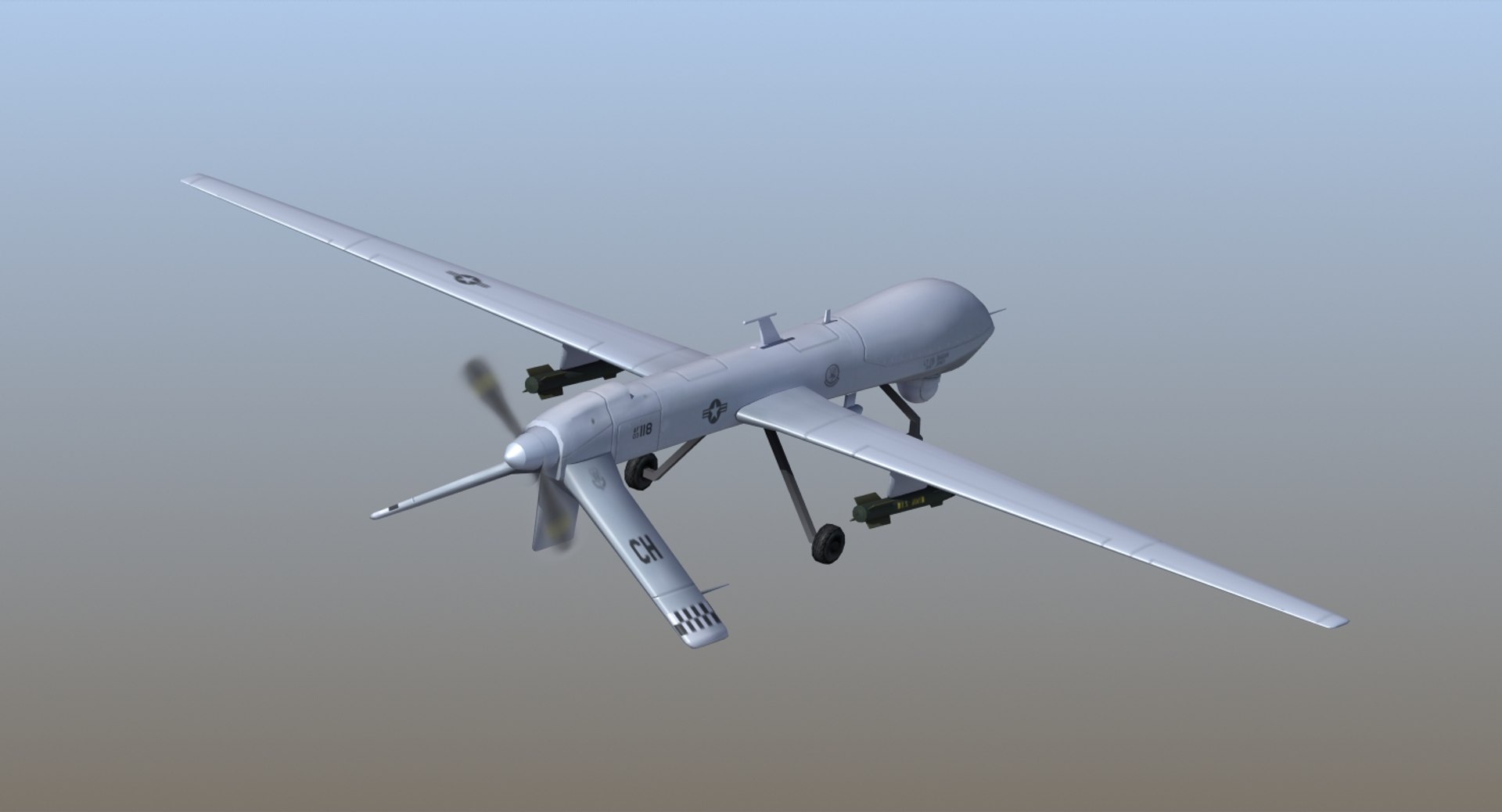 Mq-1 Predator Drone 3d Model