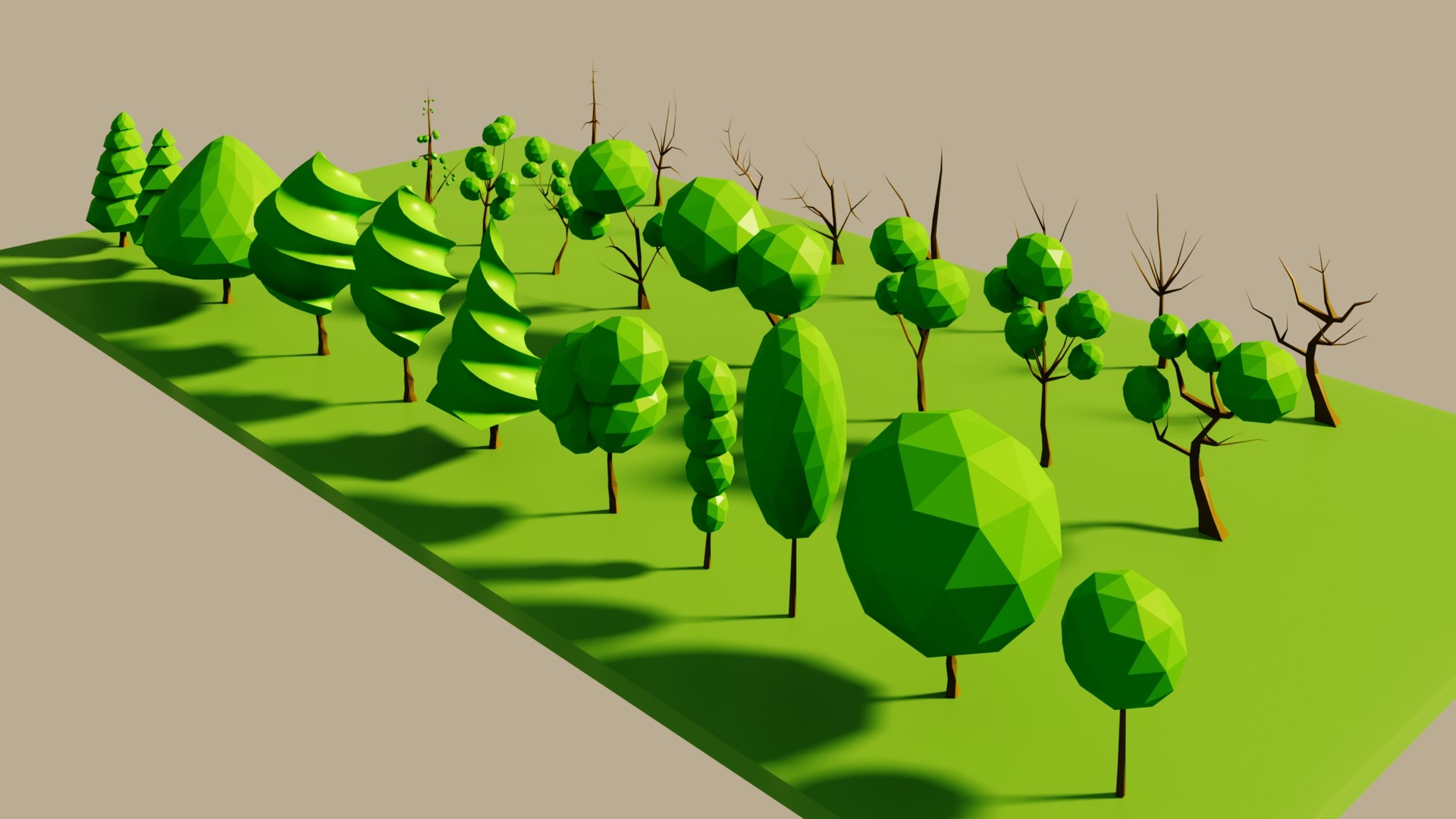 Low Poly Tree Pack 1-27 3D Model - TurboSquid 2165234