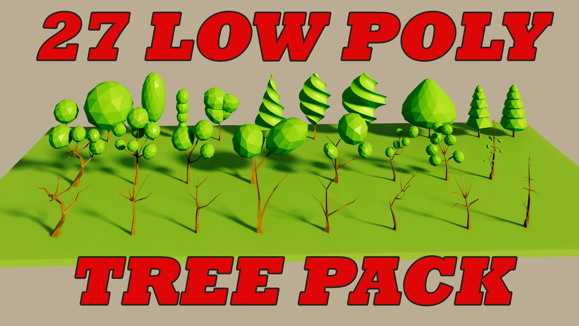 Low Poly Tree Pack 1-27 3D Model - TurboSquid 2165234
