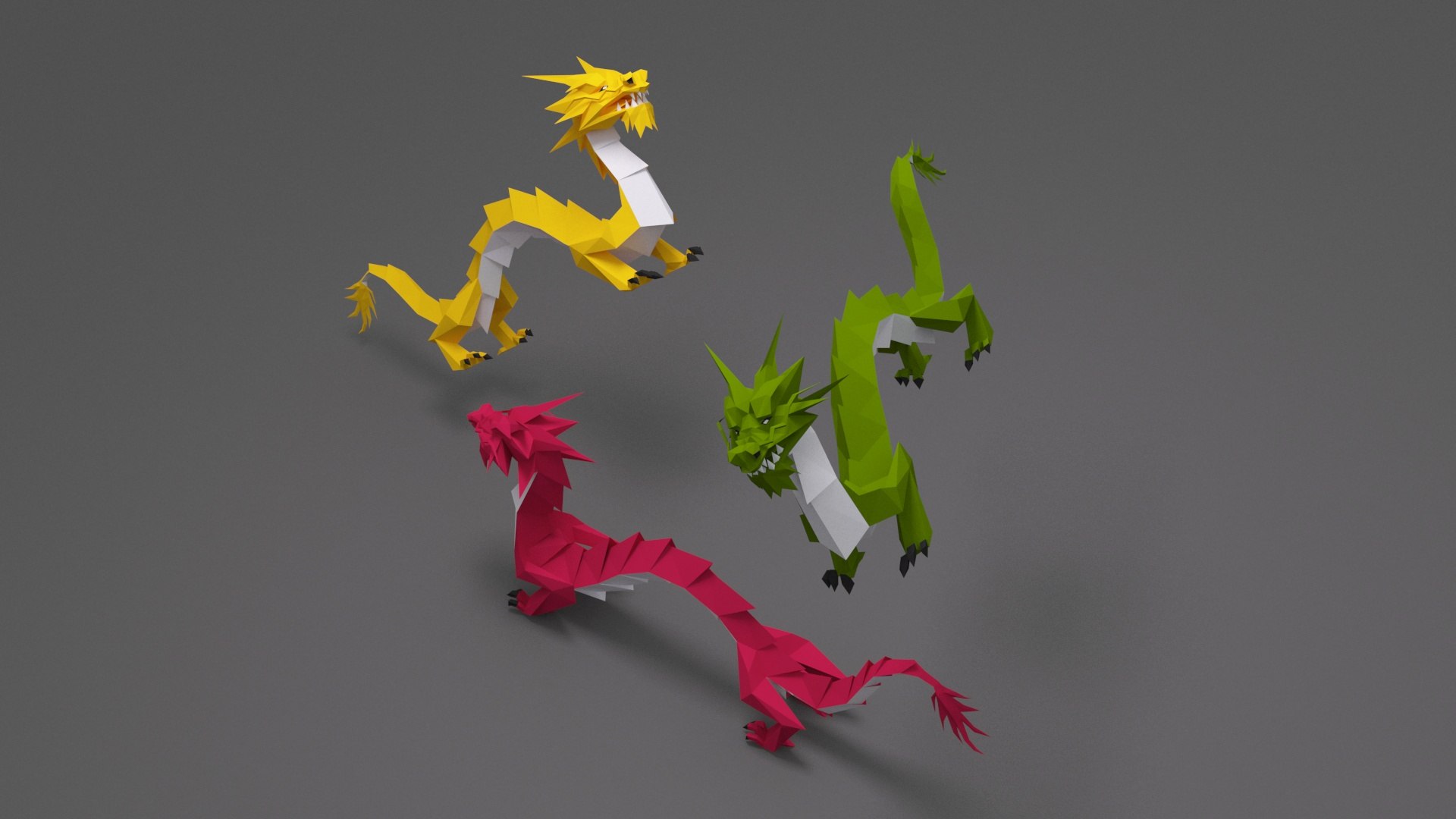 Dragon Low Poly 3D - TurboSquid 2193108