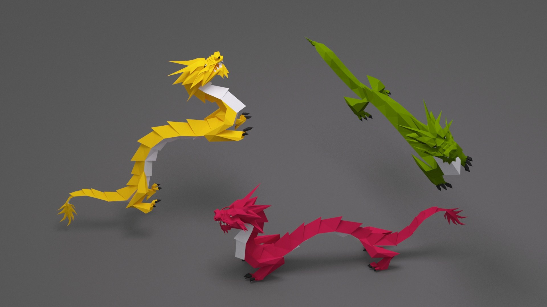 Dragon Low Poly 3D - TurboSquid 2193108