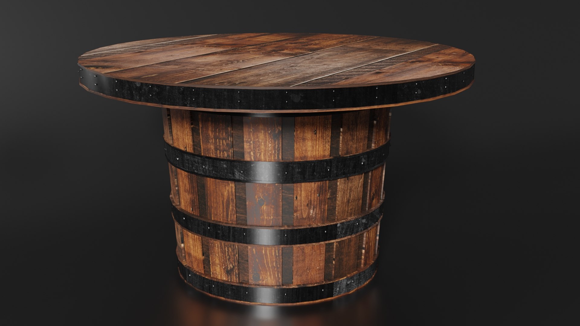 Barrel table whiskey 3D model - TurboSquid 1569358