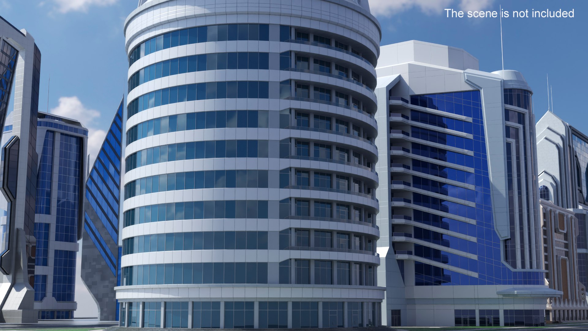 3D Futuristic Urban Building Model - TurboSquid 2330079