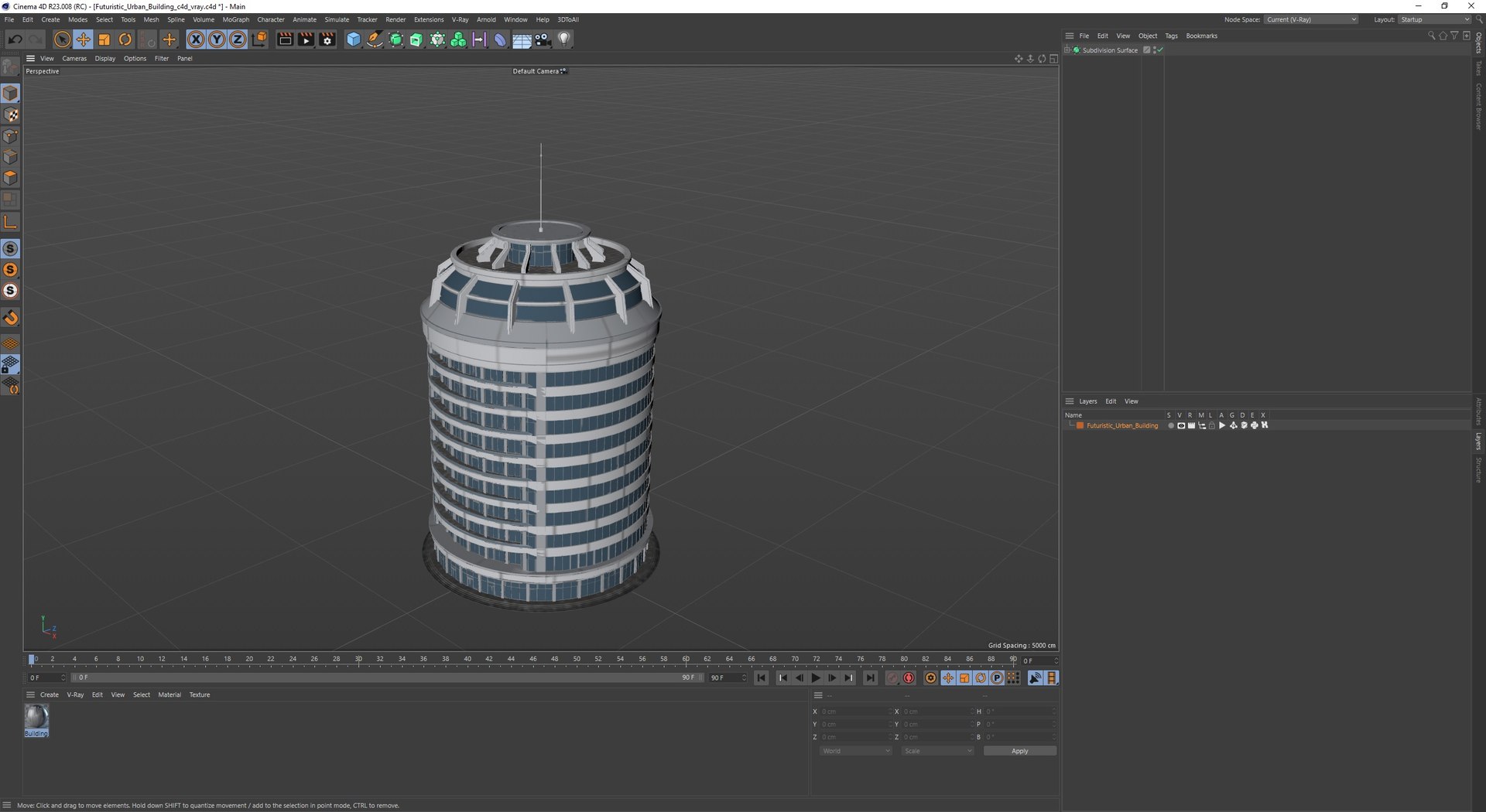 3D Futuristic Urban Building Model - TurboSquid 2330079