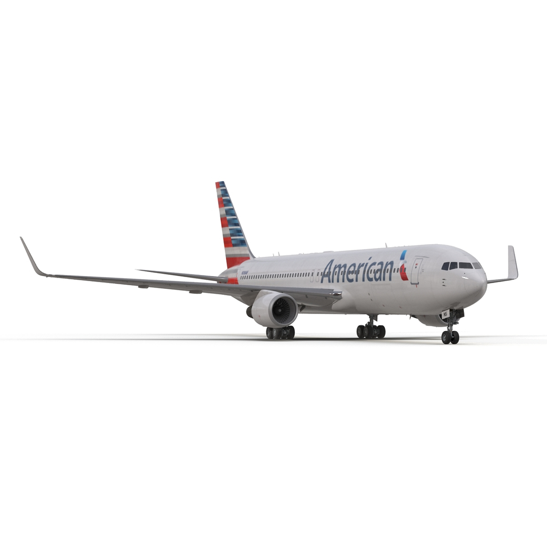 3d model of boeing 767-300er american airlines