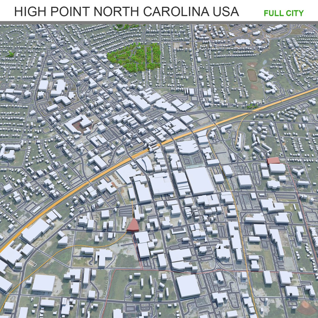 3D High Point North Carolina USA - TurboSquid 2042082