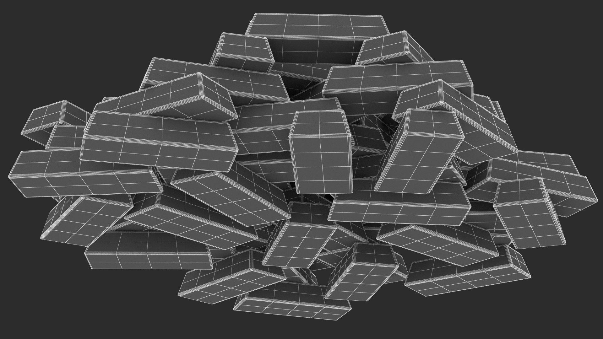 3D Model Gold Bar Big Random Stack - TurboSquid 2267359