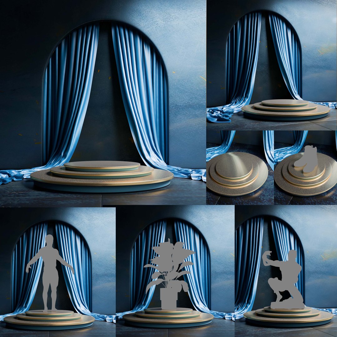 10 Mockup Background Studio For Blender - Vol2 Model - TurboSquid 2262133
