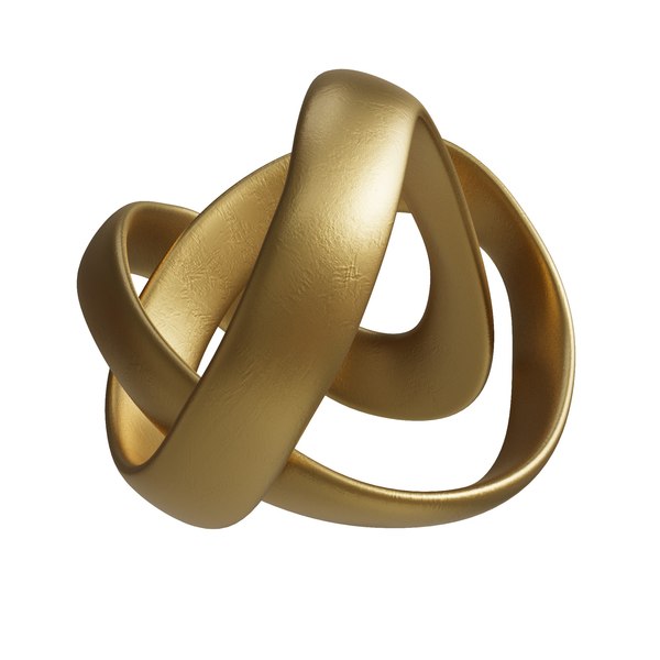 3D модель Декоративная золотая скульптура-узел Marteli - TurboSquid 2280397