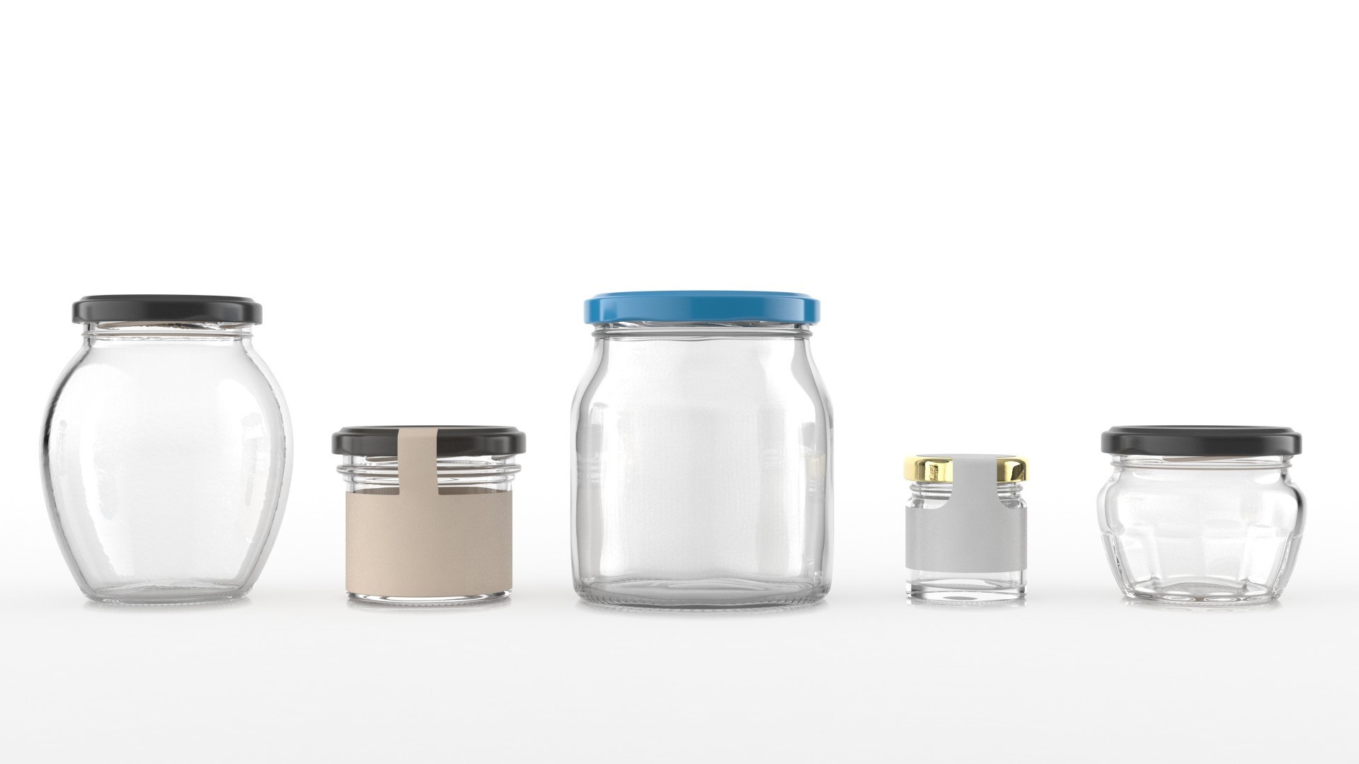3D glass jars collection - TurboSquid 1954981