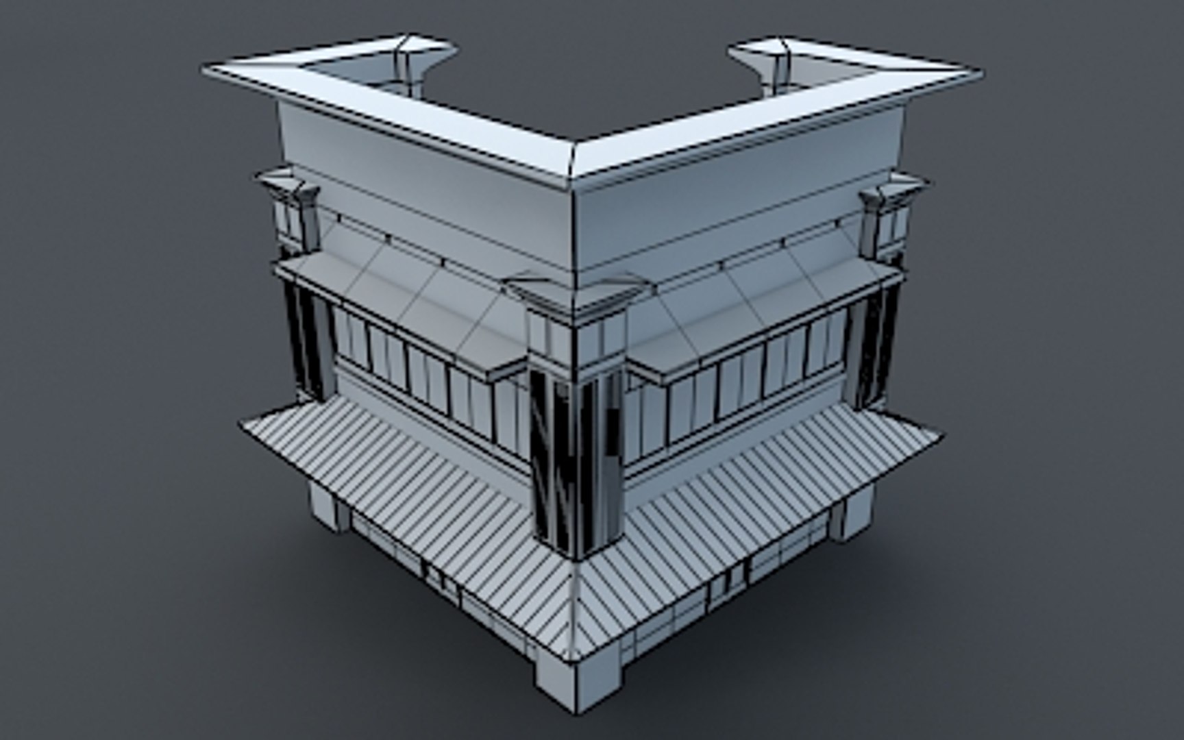 3d Building B1 2s 2-story Model