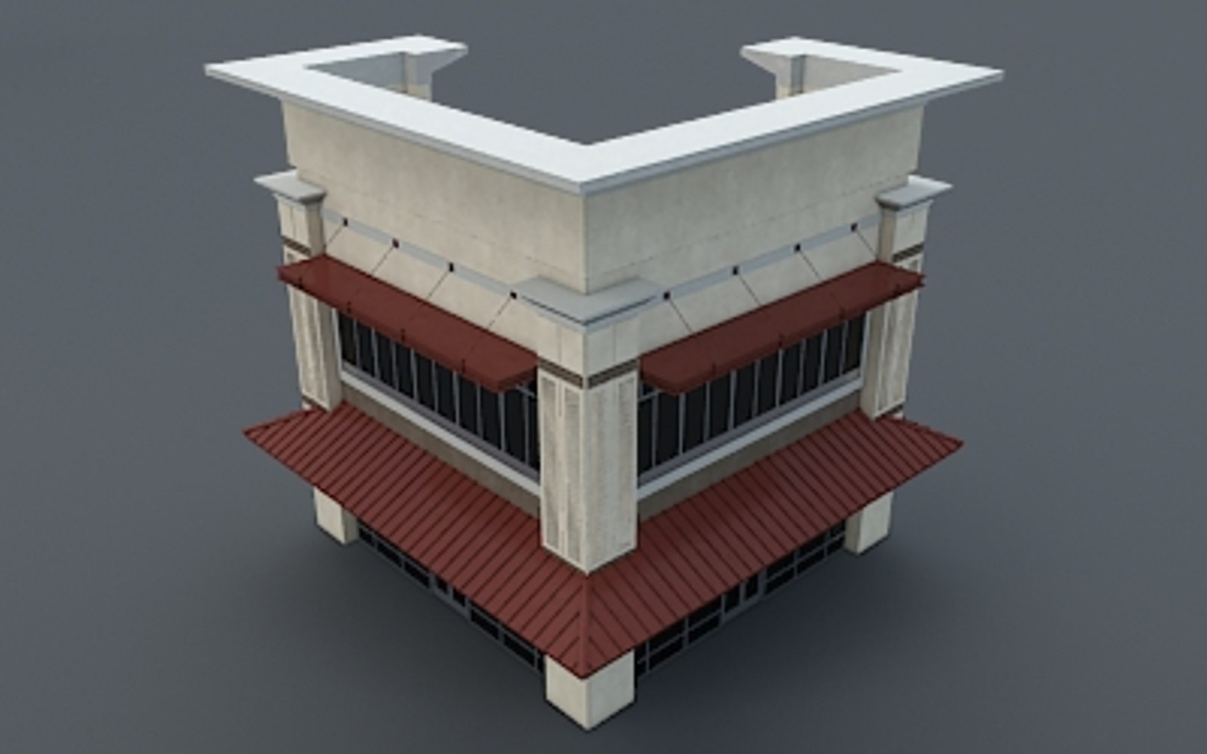 3d Building B1 2s 2-story Model