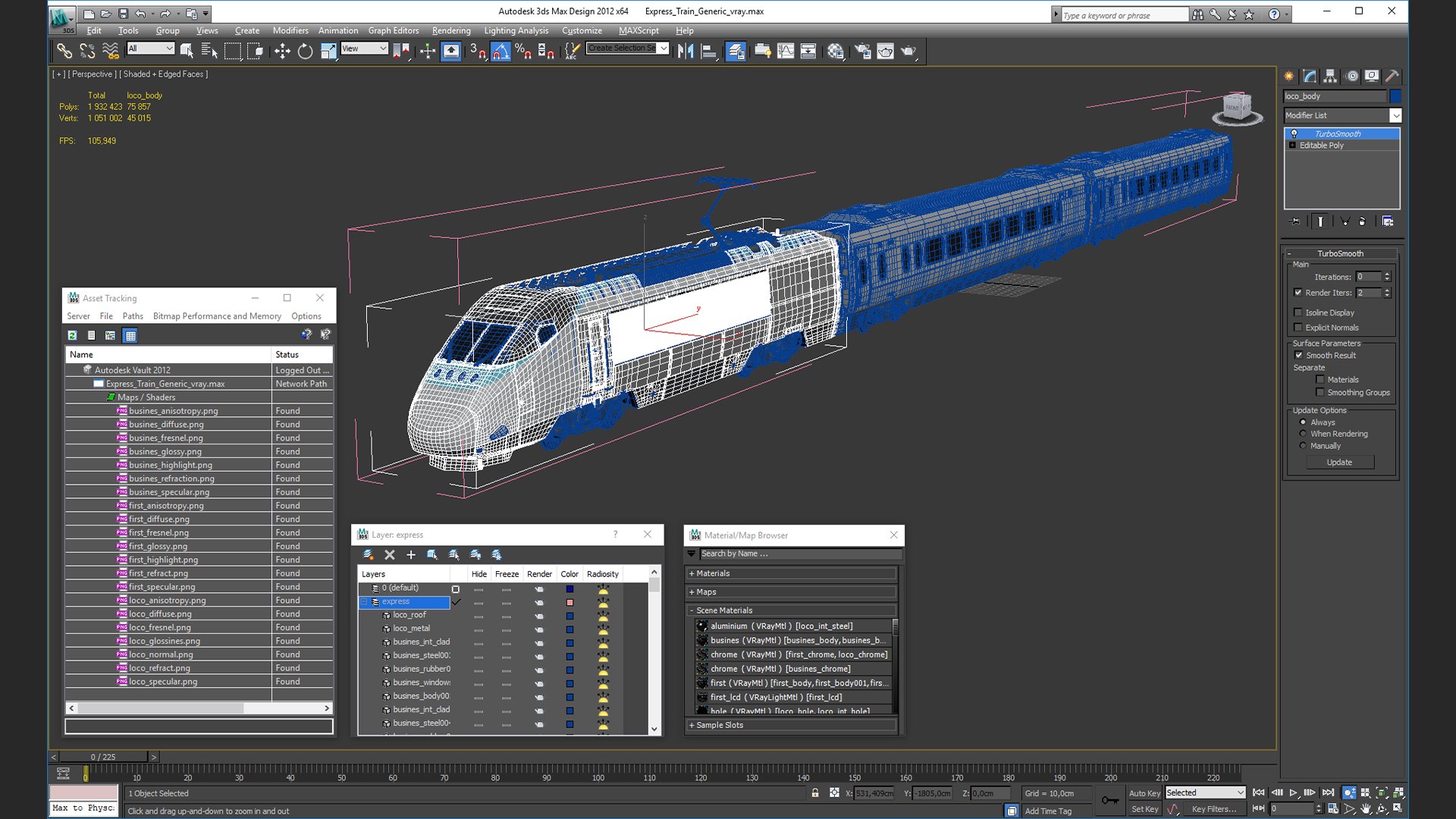 Express train generic 3D model - TurboSquid 1447345