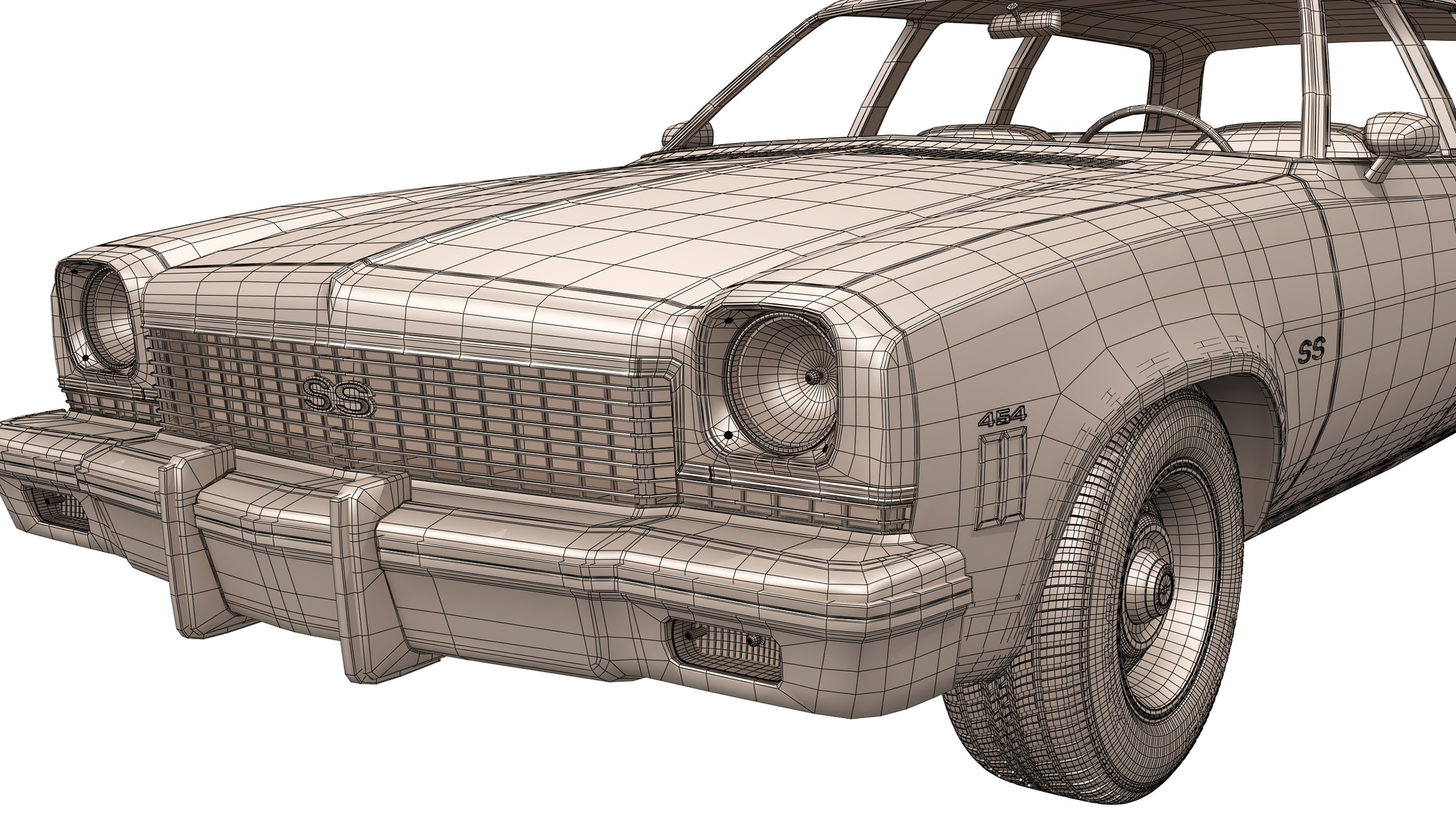 3D Chevrolet Chevelle SS Wagon 1973 model - TurboSquid 1728881