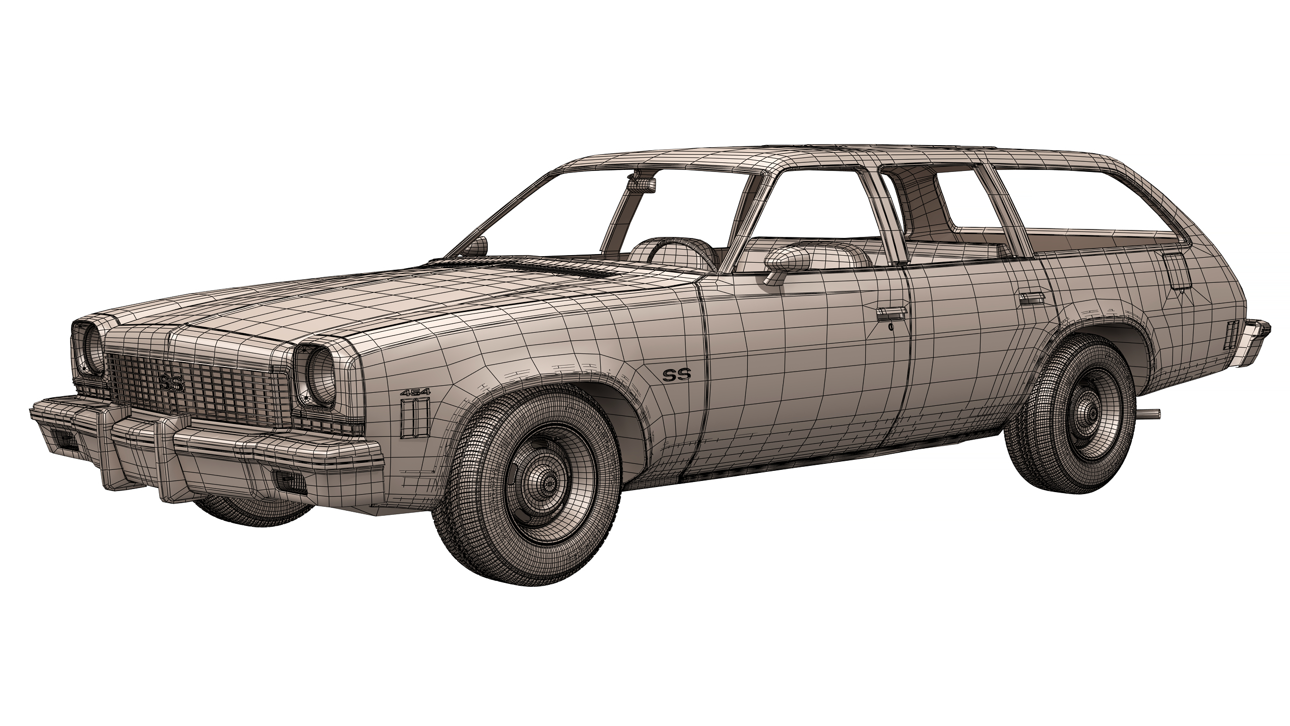 3D Chevrolet Chevelle SS Wagon 1973 model - TurboSquid 1728881