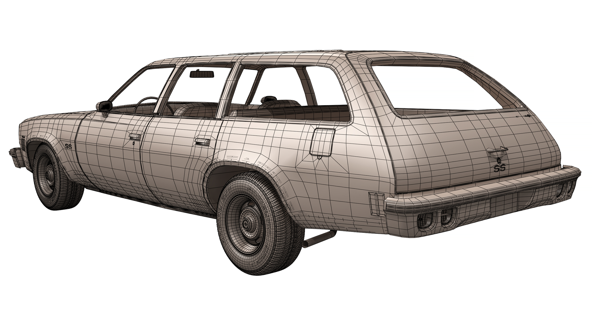 3D Chevrolet Chevelle SS Wagon 1973 model - TurboSquid 1728881