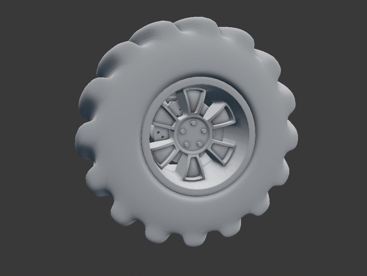 3d Big Off-road Wheel Model