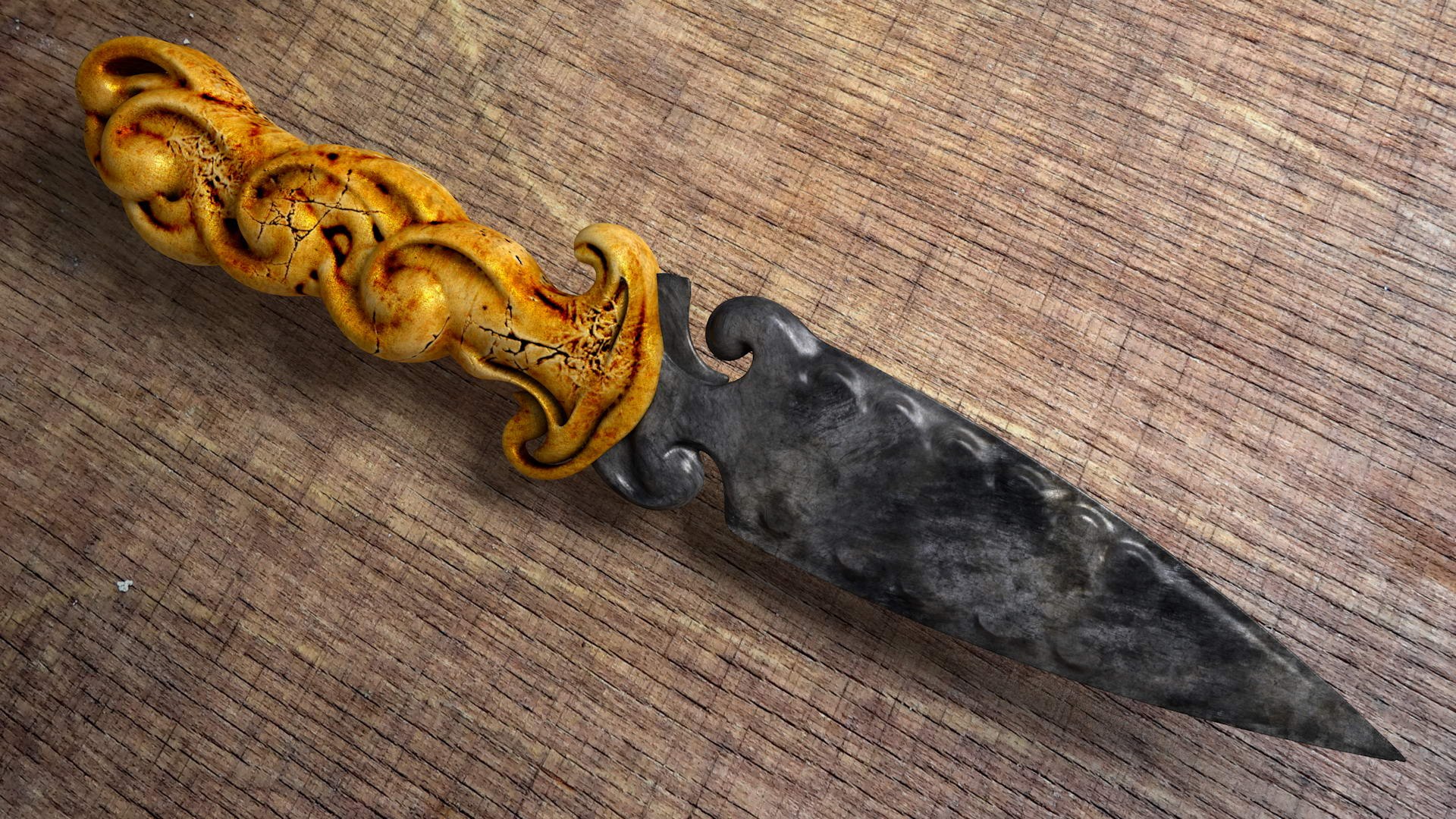 3D Dagger Handle Blade - TurboSquid 1202394