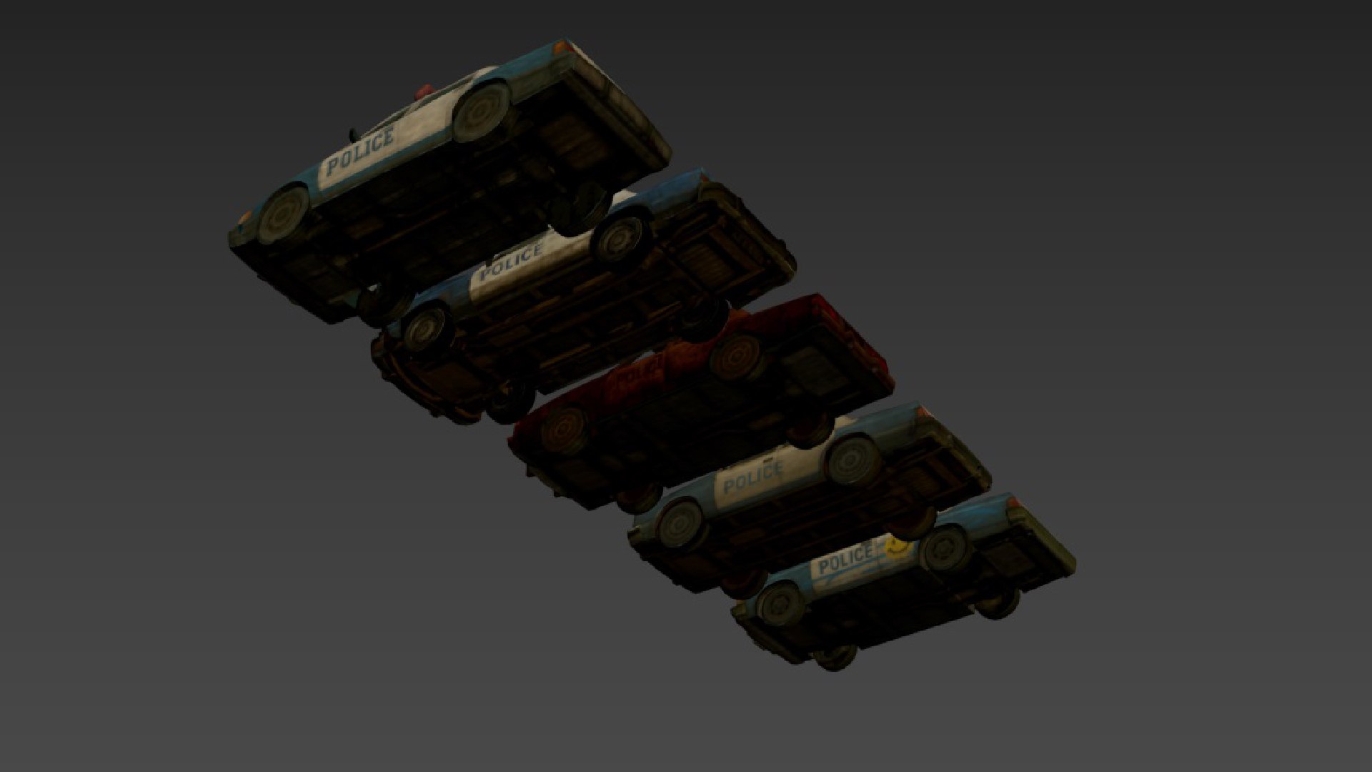 Wrecked Police Cars 3D Model - TurboSquid 2432134