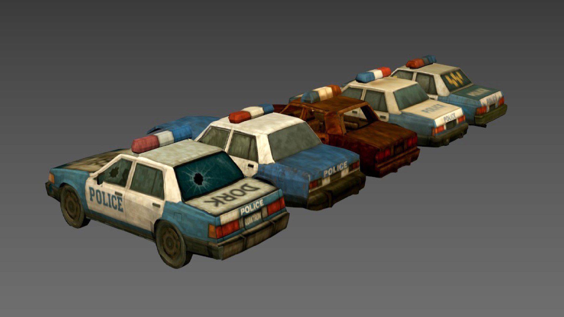 Wrecked Police Cars 3D Model - TurboSquid 2432134