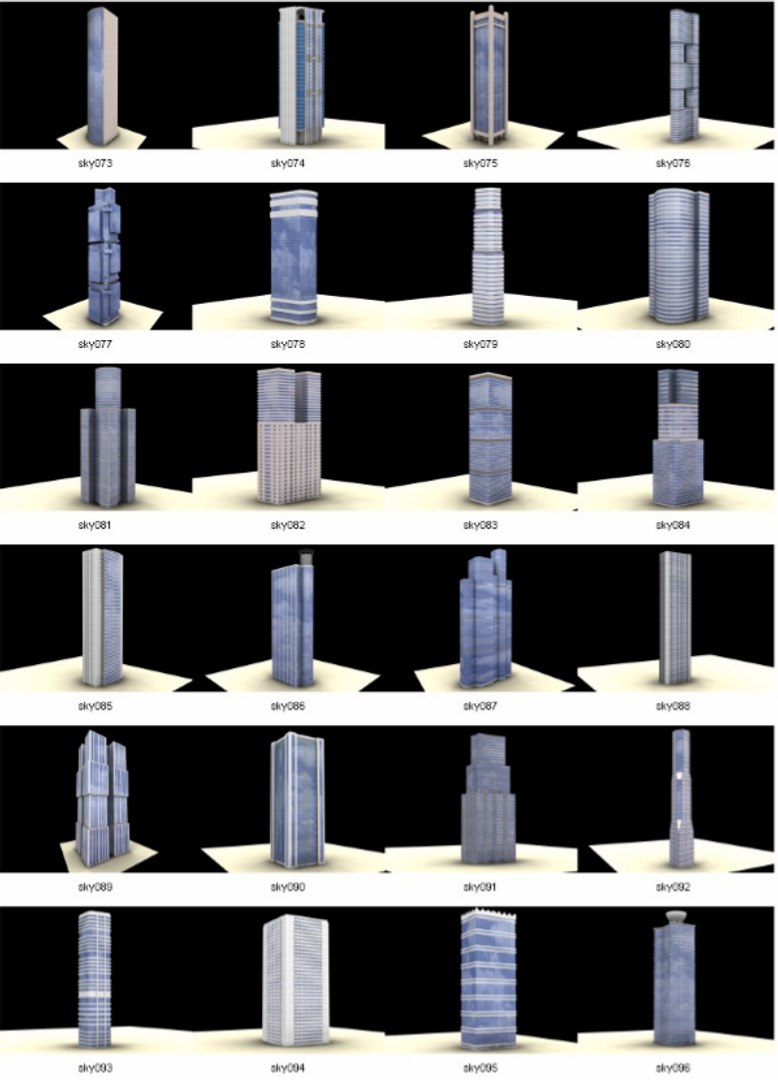 High-rise Buildings Skyscrapers 3D - TurboSquid 1169741
