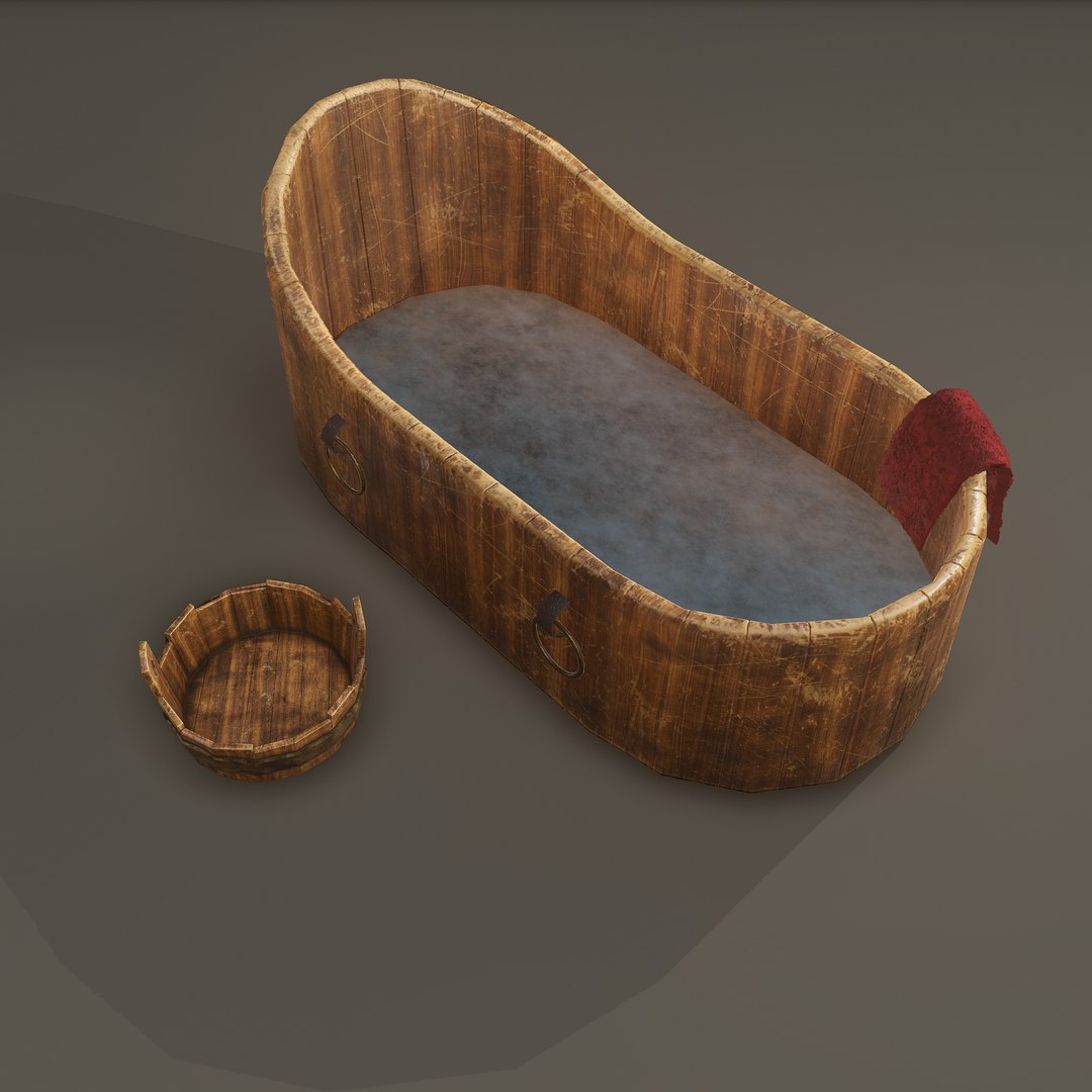 Wooden Medieval Wash Tub 3D Model - TurboSquid 1408545