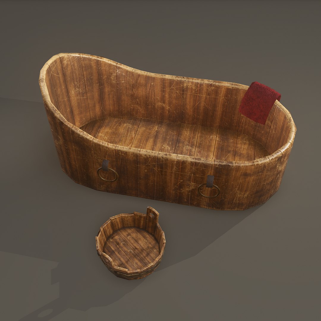 Wooden Medieval Wash Tub 3D Model - TurboSquid 1408545