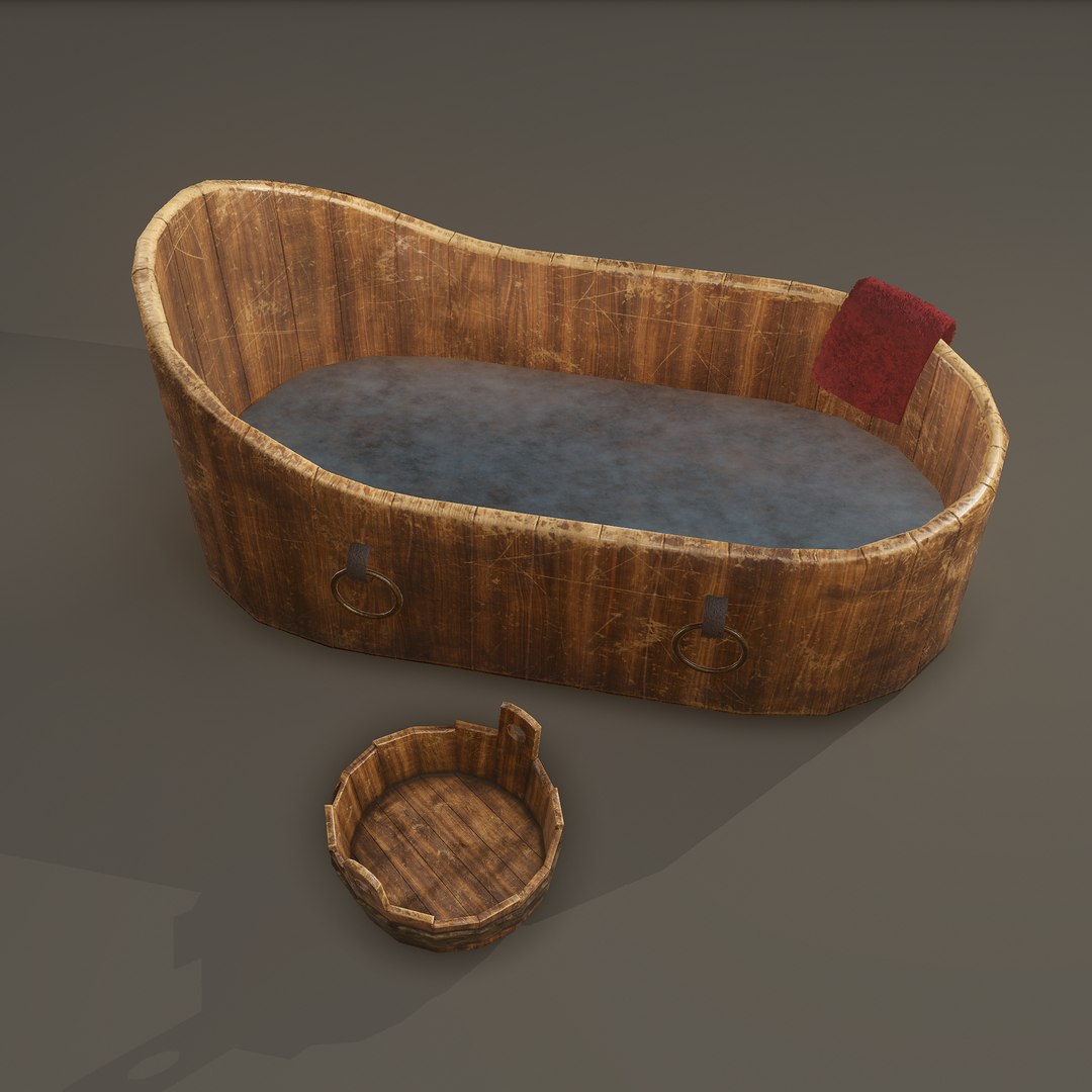 Wooden Medieval Wash Tub 3D Model - TurboSquid 1408545