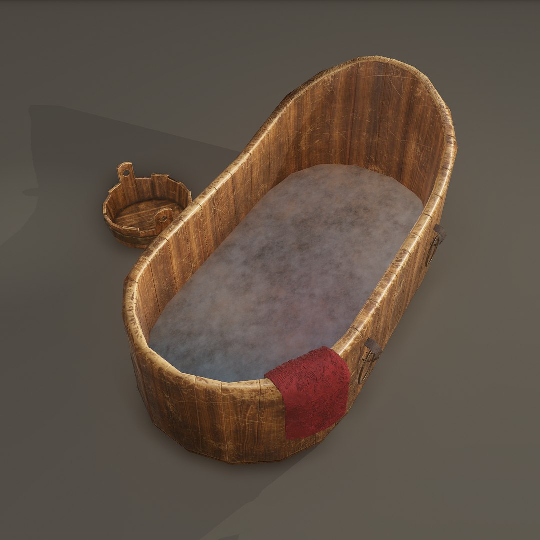 Wooden Medieval Wash Tub 3D Model - TurboSquid 1408545