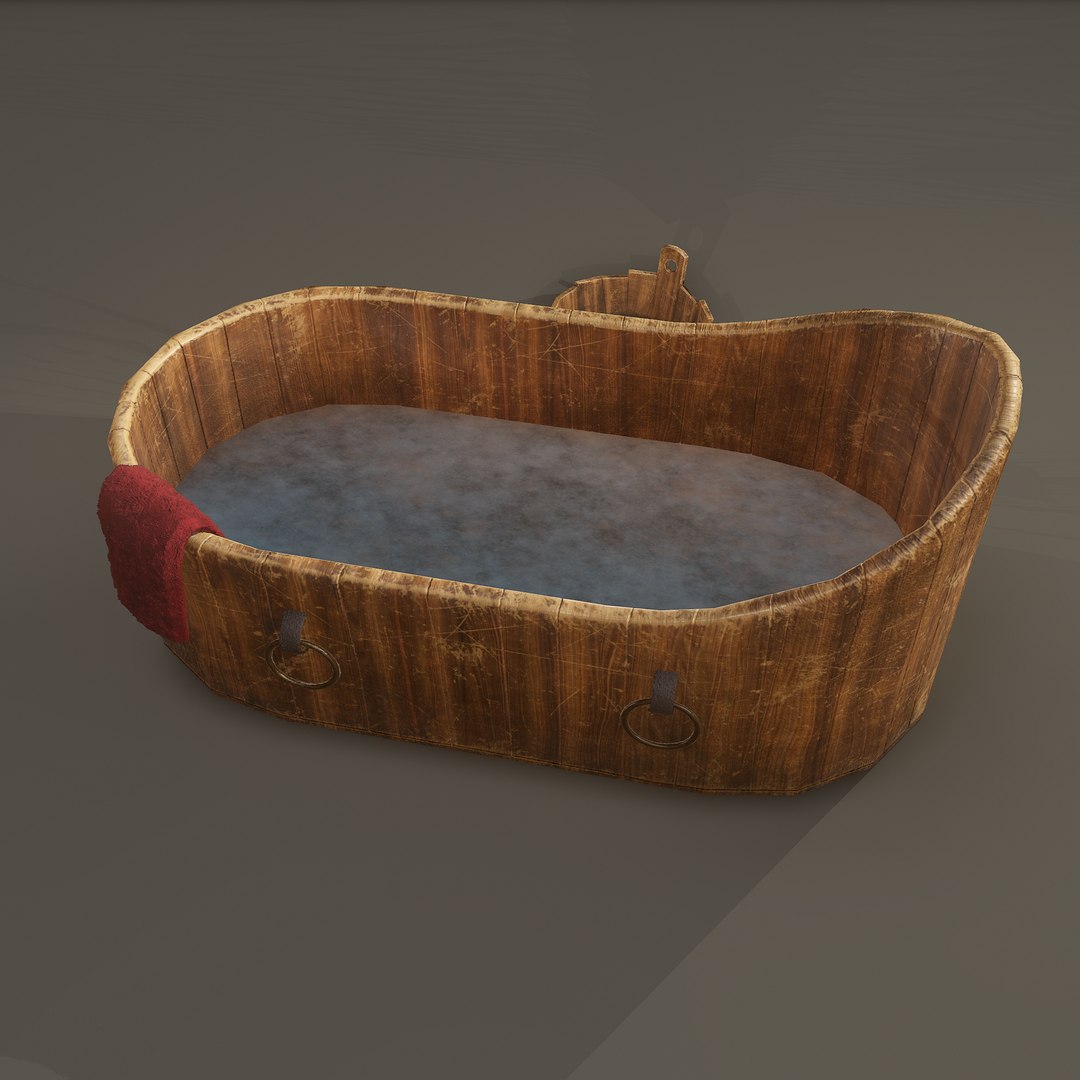 Wooden Medieval Wash Tub 3D Model - TurboSquid 1408545