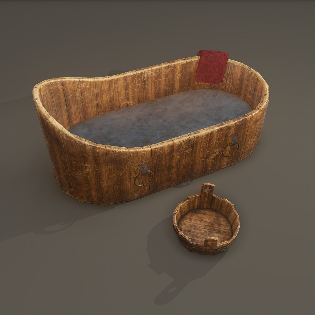 Wooden Medieval Wash Tub 3D Model - TurboSquid 1408545