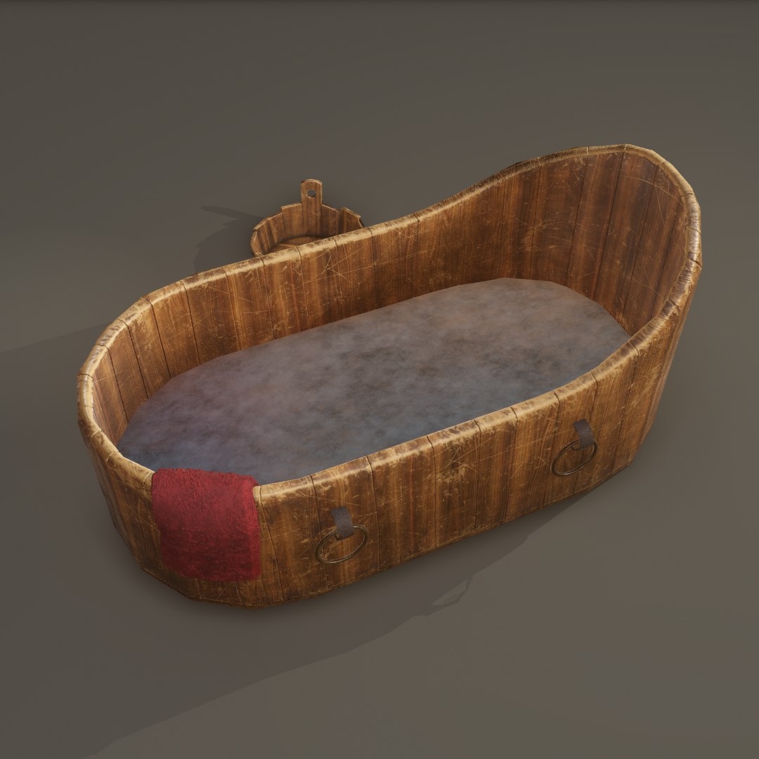 Wooden Medieval Wash Tub 3D Model - TurboSquid 1408545