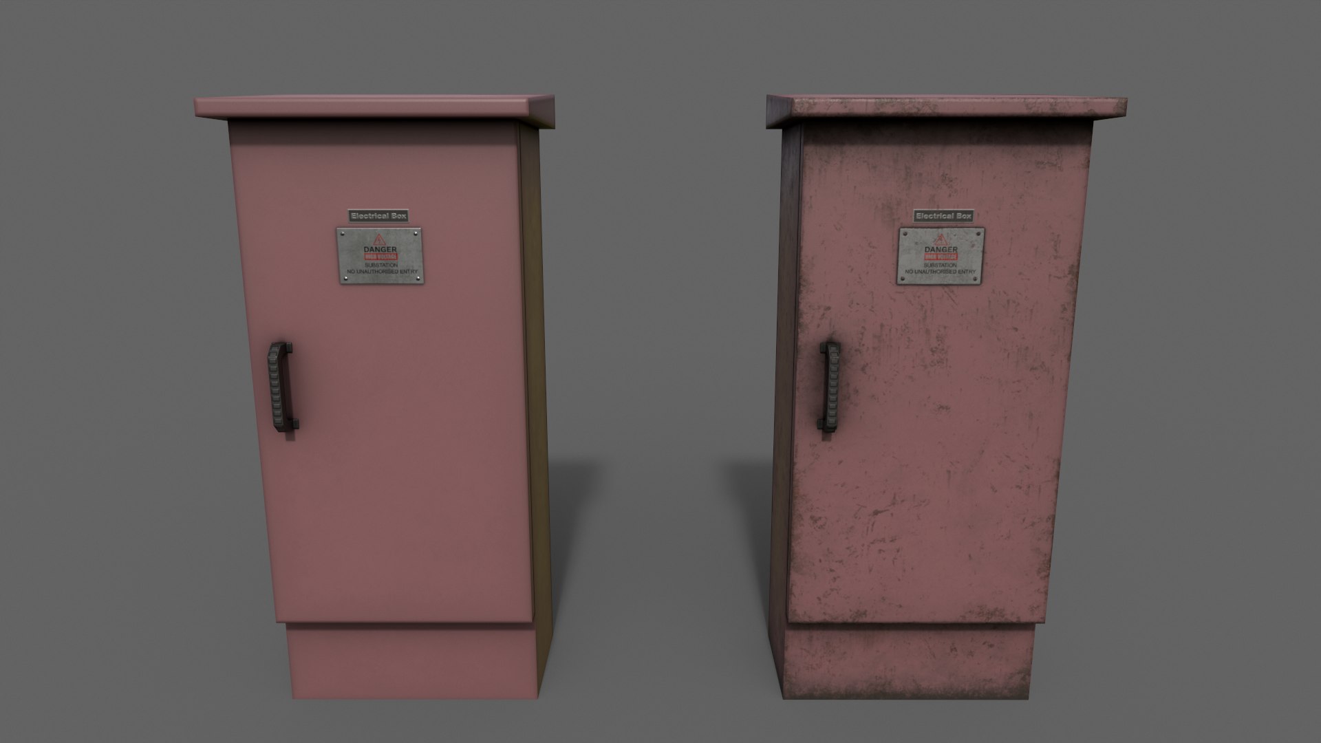 PBR Electric Box Red V5 model - TurboSquid 1810549