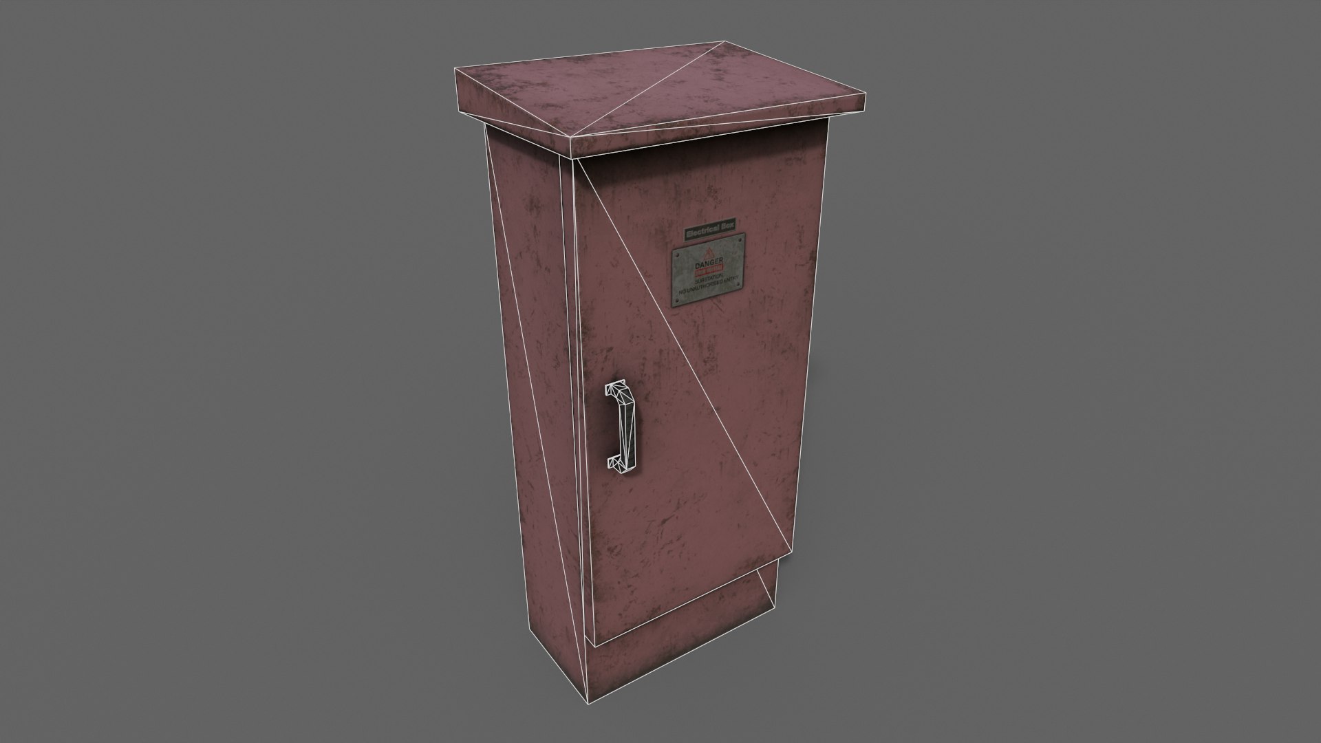 PBR Electric Box Red V5 Model - TurboSquid 1810549
