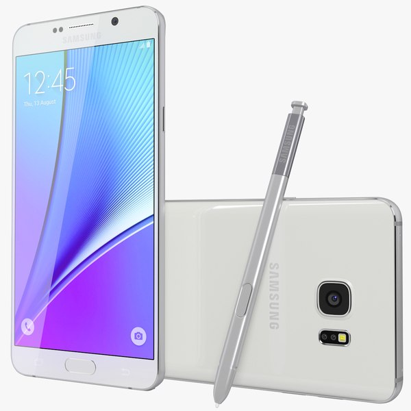 Samasung Galaxy Note5 화이트 펄 3D 모델 - TurboSquid 952372
