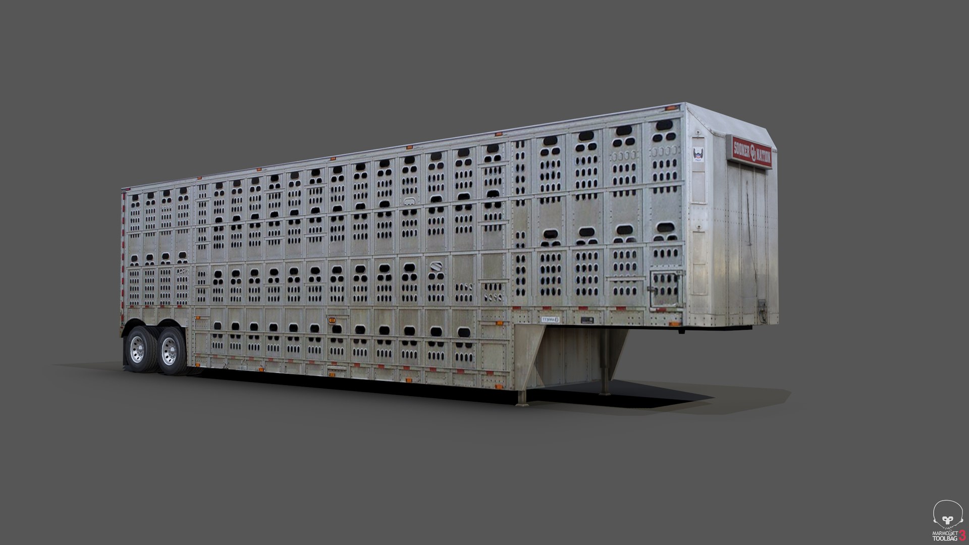 3D Model Livestock Trailer 48ft - TurboSquid 1487103