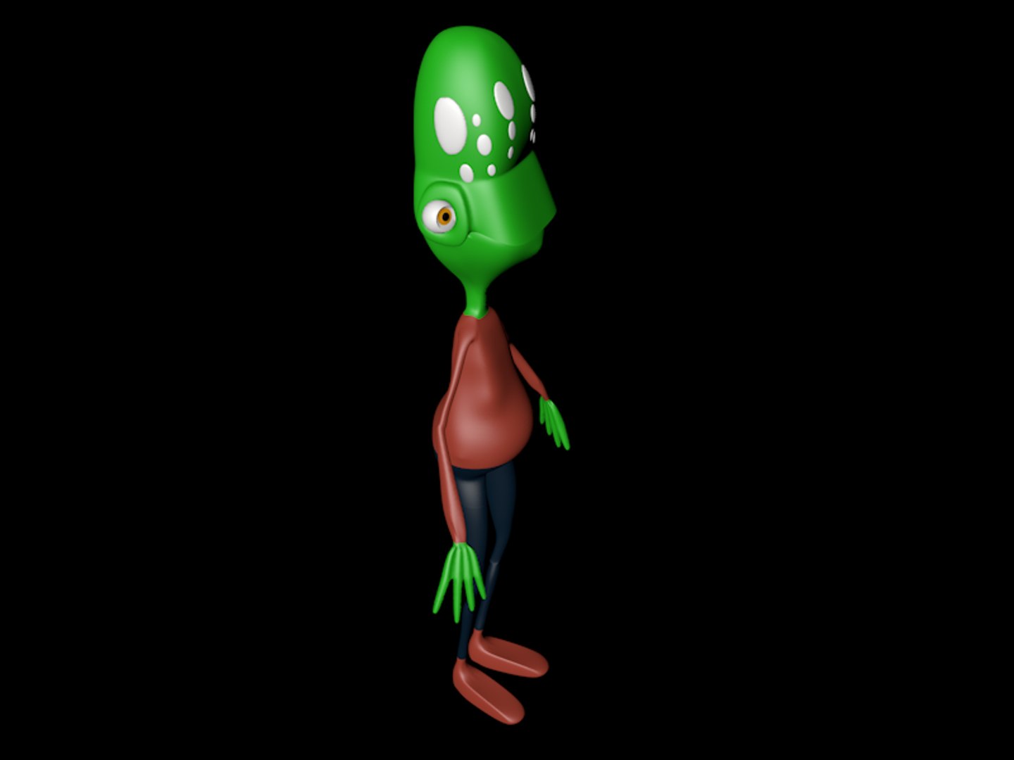 Free C4d Model Alien Human Body